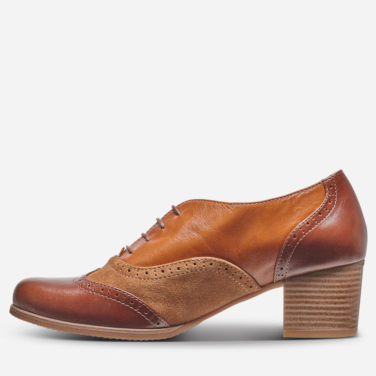Oxford Pumps Brown Leather Julia Bo - Handmade Oxfords & Boots - Julia ...