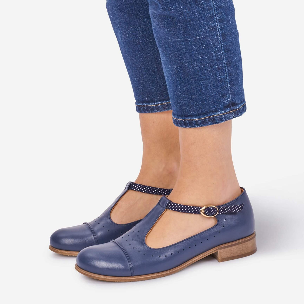 Blue mary jane shoes for women | Handmade by Artisans - Julia Bo ...