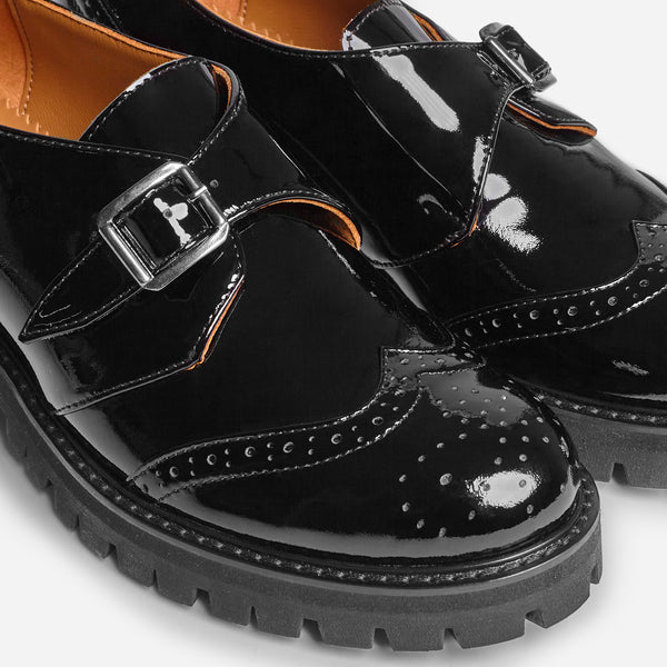 Womens black monk strap shoes | Julia Bo - Custom Oxfords & Boots ...