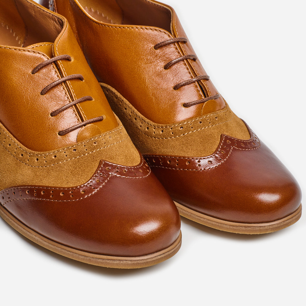 Oxford Pumps Brown Leather Julia Bo - Handmade Oxfords & Boots - Julia ...